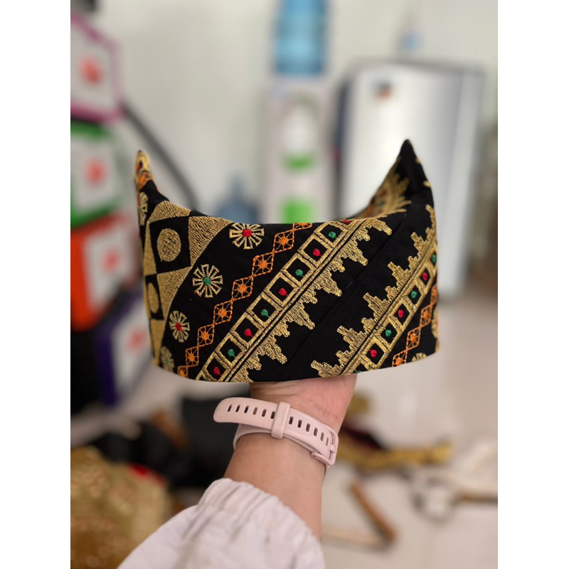 Jual peci kopiah songkok bordir adat lampung tradisional motif koin ...