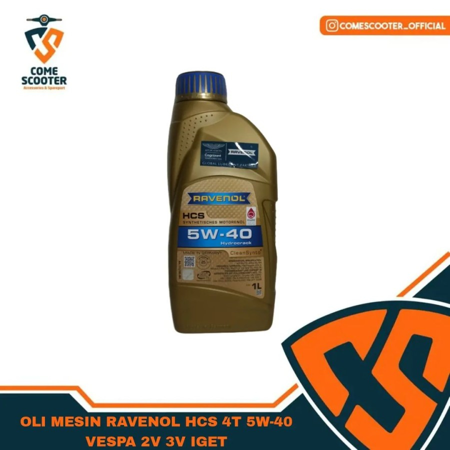 Jual OLI MESIN RAVENOL HCS 5W-40 VESPA 2V / 3V / I-GET | Shopee Indonesia
