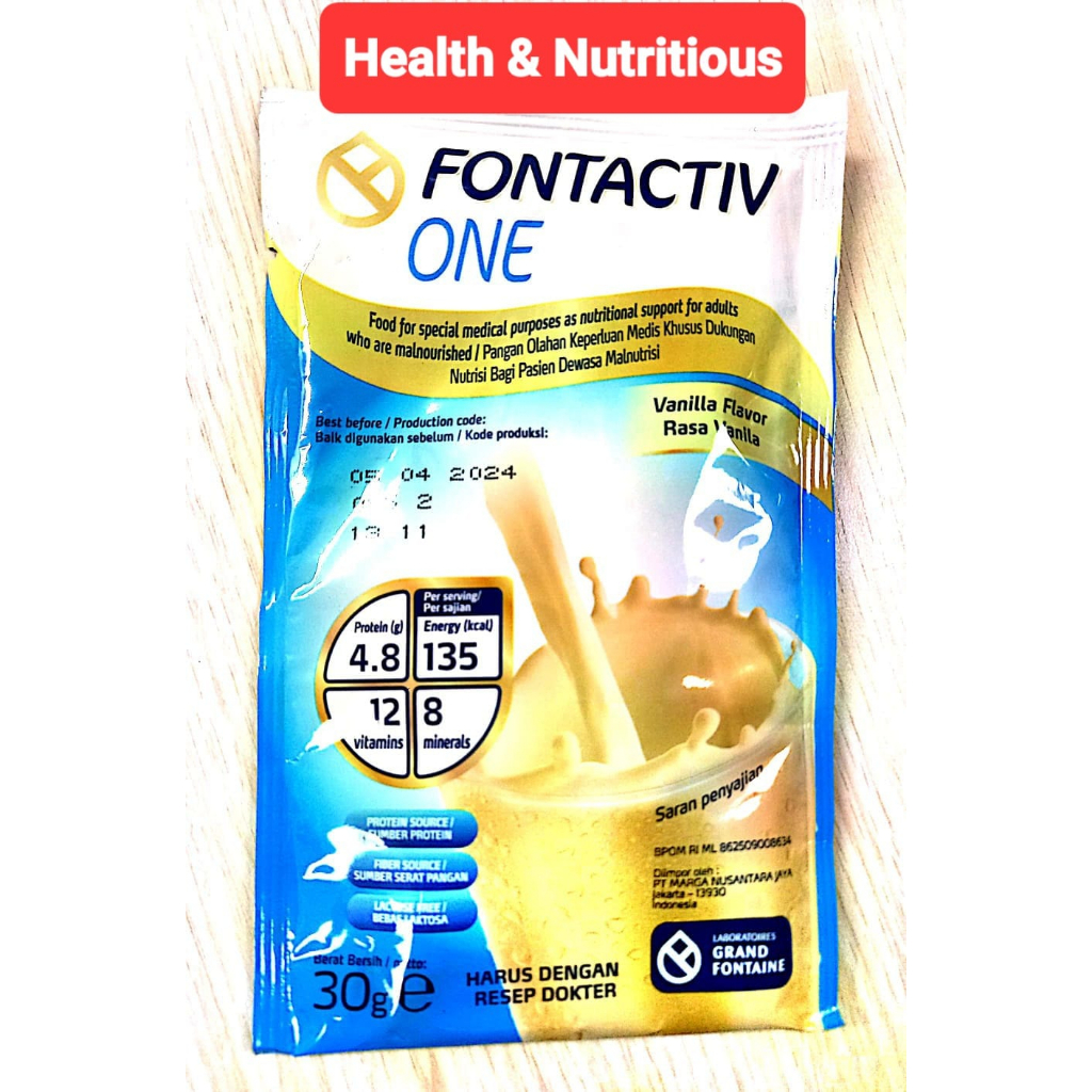 Jual FONTACTIV ONE SACHET SUSU FONTACTIV ONE 30 GRAM RASA VANILA ...