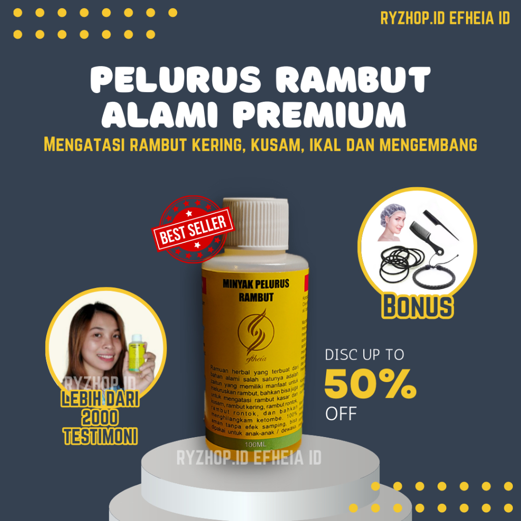 Jual Pelurus Rambut Permanen Tanpa Catok Efheia Promo beli 2 gratis 1 ...