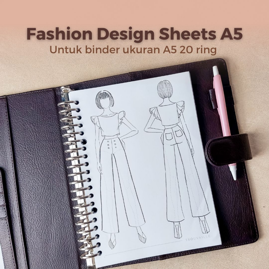 Jual Isi Binder ukuran A5 untuk gambar fashion design / Buku Sketsa ...