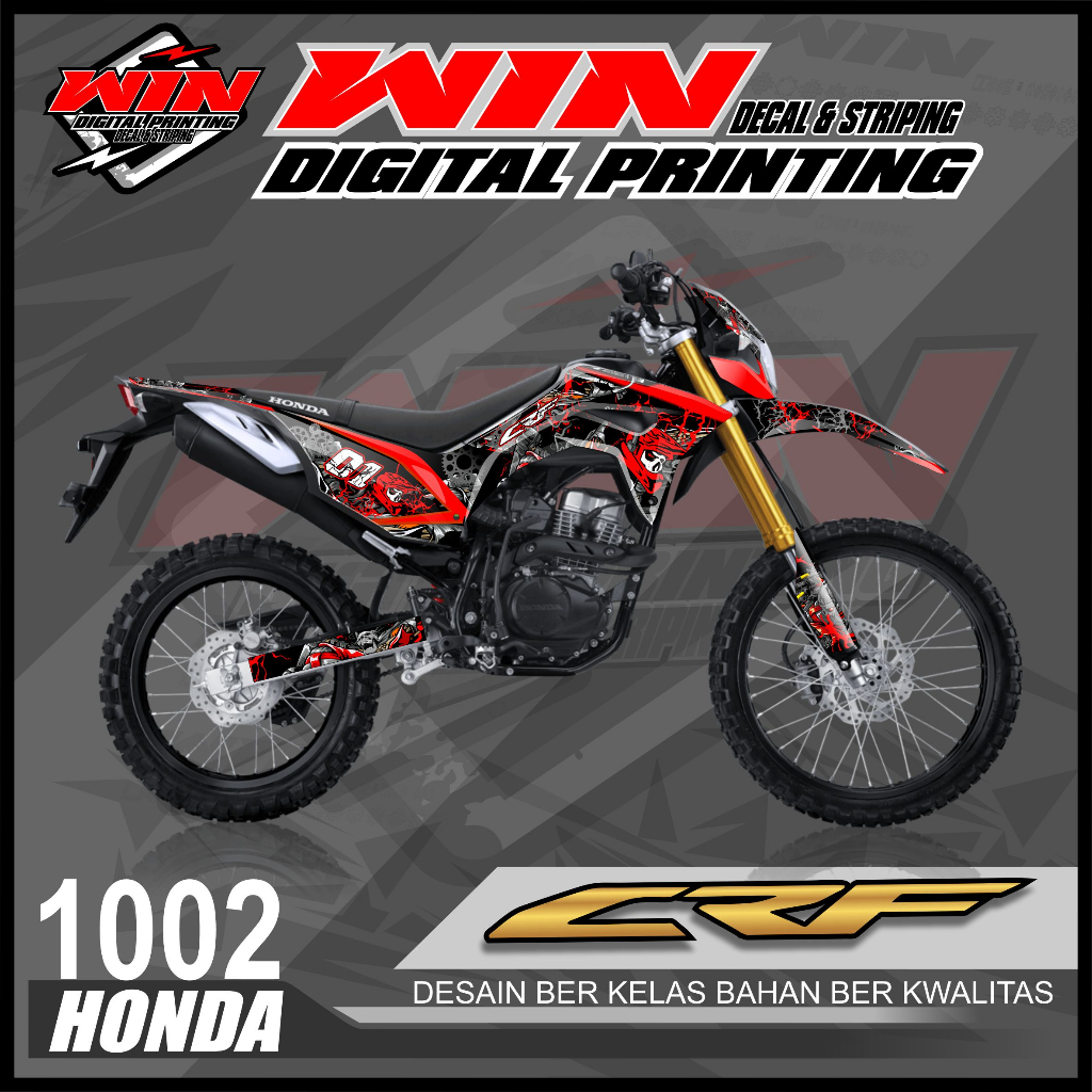 Jual Decal CRF 150L New Custom - Decal Custom CRF 150L New Plus Papan ...