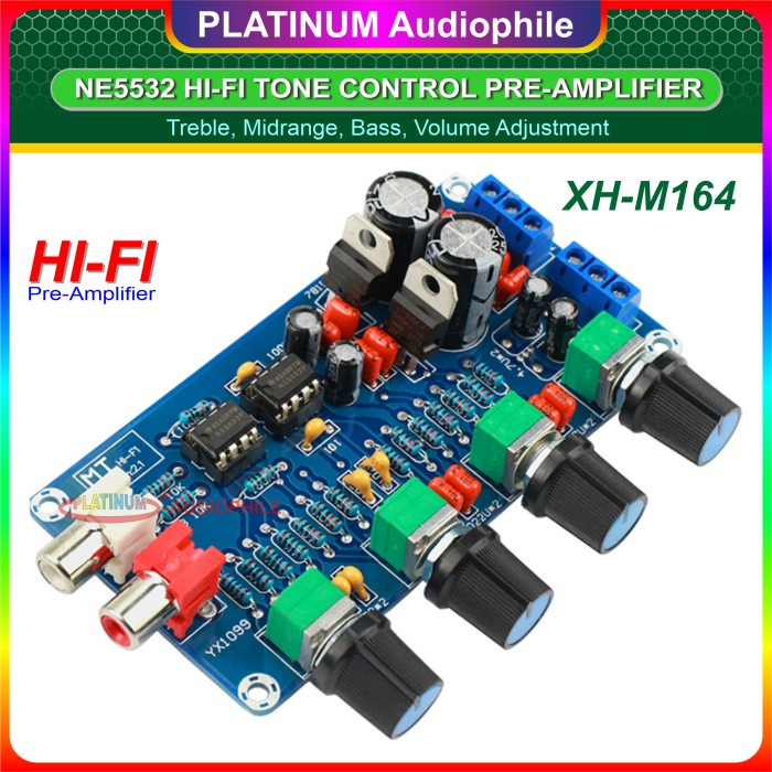 Jual Stereo Tone Control Modul NE5532 Hifi Pre Amplifier Preamp XH M164 ...