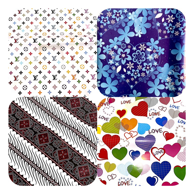Jual KERTAS KADO GLOSSY UNISEX KERTAS KADO DEWASA BATIK BUNGA POLKADOT ...