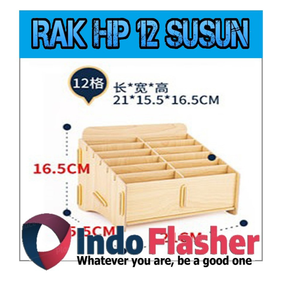 Jual Rak HP 12 Tingkat Rak Kayu Serbaguna Penyimpanan Sparepart Rak HP ...
