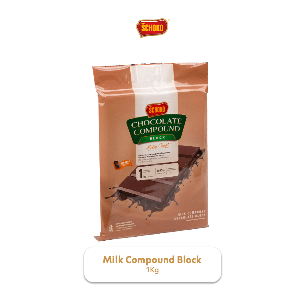Jual SCHOKO Milk Compound Chocolate Block - 1 Kg / Coklat Batangan ...