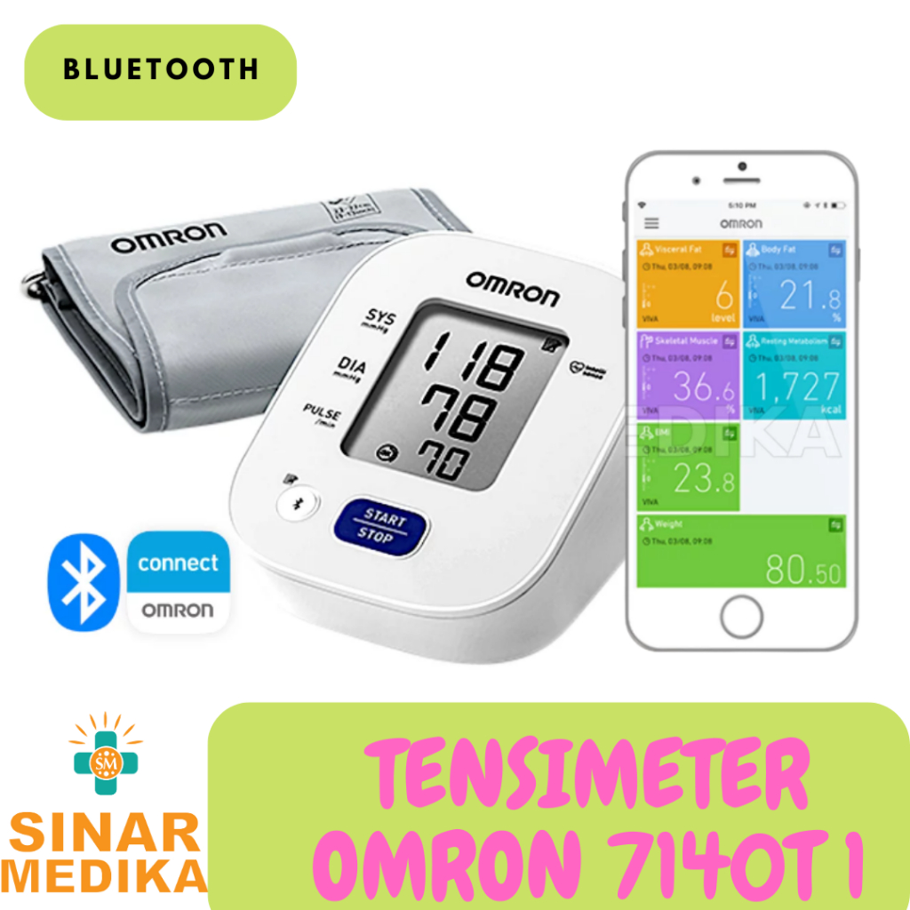 Jual TENSIMETER OMRON 7140 T 1 . TENSIMETER OMRON + BLUETOOTH . ALAT ...