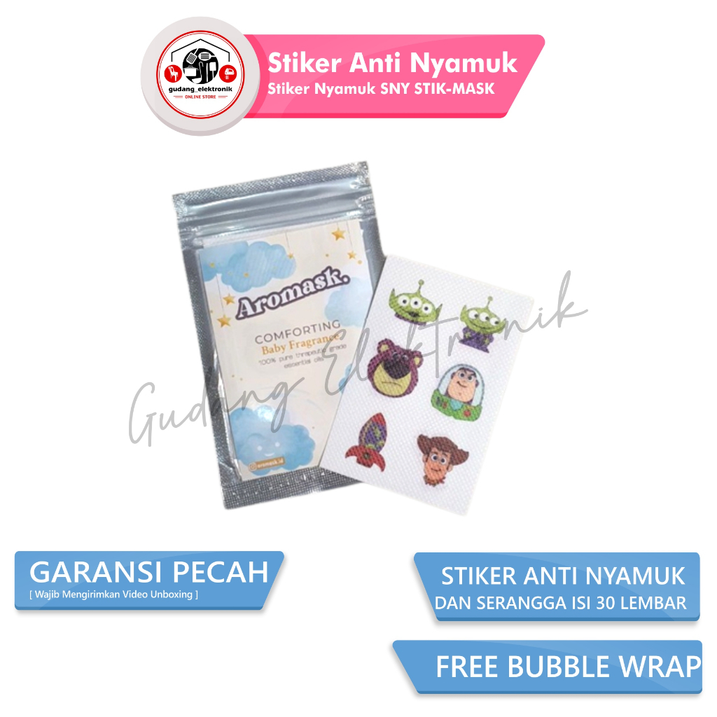 Jual Stiker Anti Nyamuk Isi 30 Lembar Aromask SNY STIK-MASK | Shopee ...