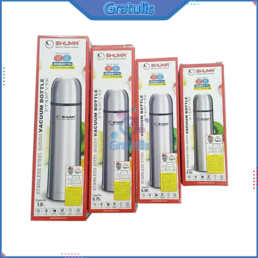Jual TREMOS AIR PANAS STAINLESS SHUMA [500/750/1000 ML] / THERMOS MINI ...