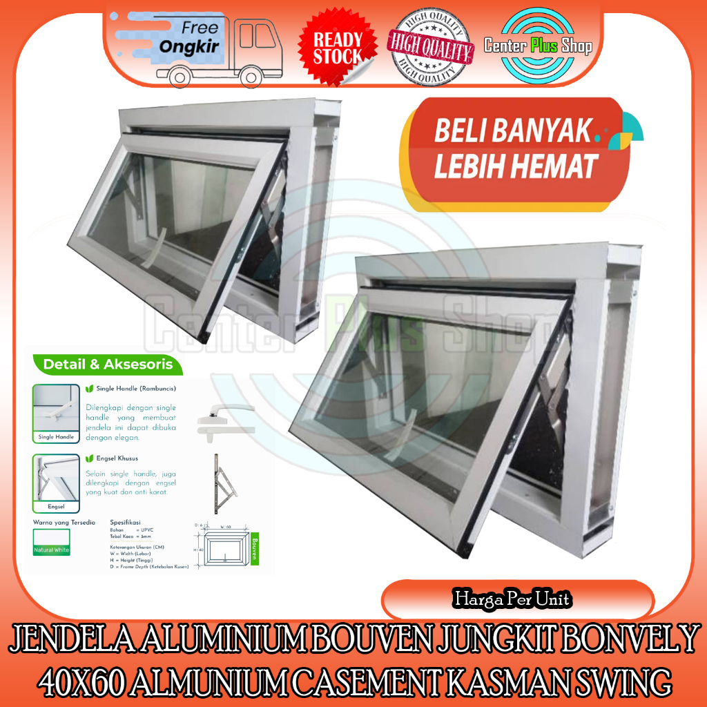 Jual Jendela BOUVEN 40x60 L40 x T60 40 x Kaca 60 BOUVENLY BOPEN JUNGKIT ...