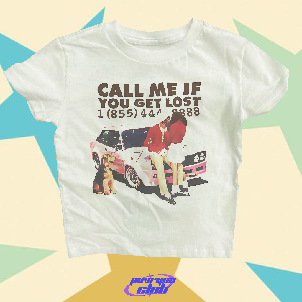 Jual baby tee call me if you get lost y2k style vintage crop tee | Shopee Indonesia