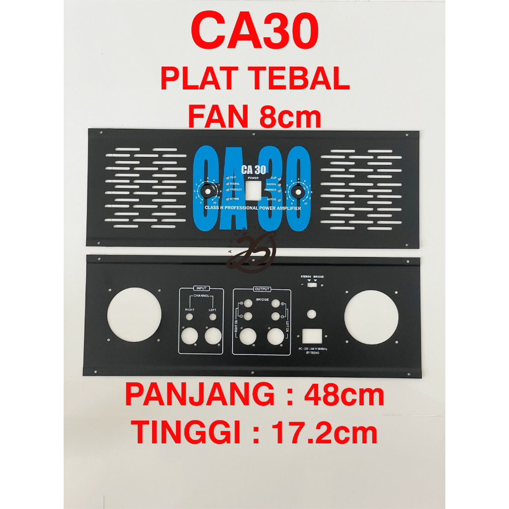 Jual PLAT COVER CA30 (1 SET) PREMIUM BOX PANEL CA 30 BOX PANEL DEPAN BELAKANG POWER AMPLIFIER ...