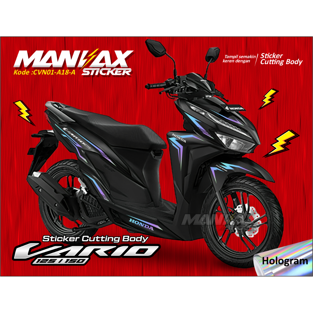 Jual Cutting Sticker New Honda Vario 150/125 - Aksesoris Motor Stiker Honda Vario New Hologram ...