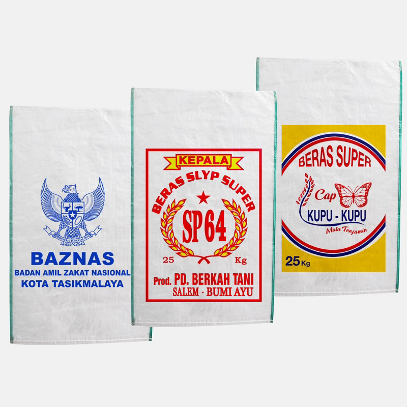 Jual sablon karung beras 25 kg ( merk custom sesuai desain sendiri ...