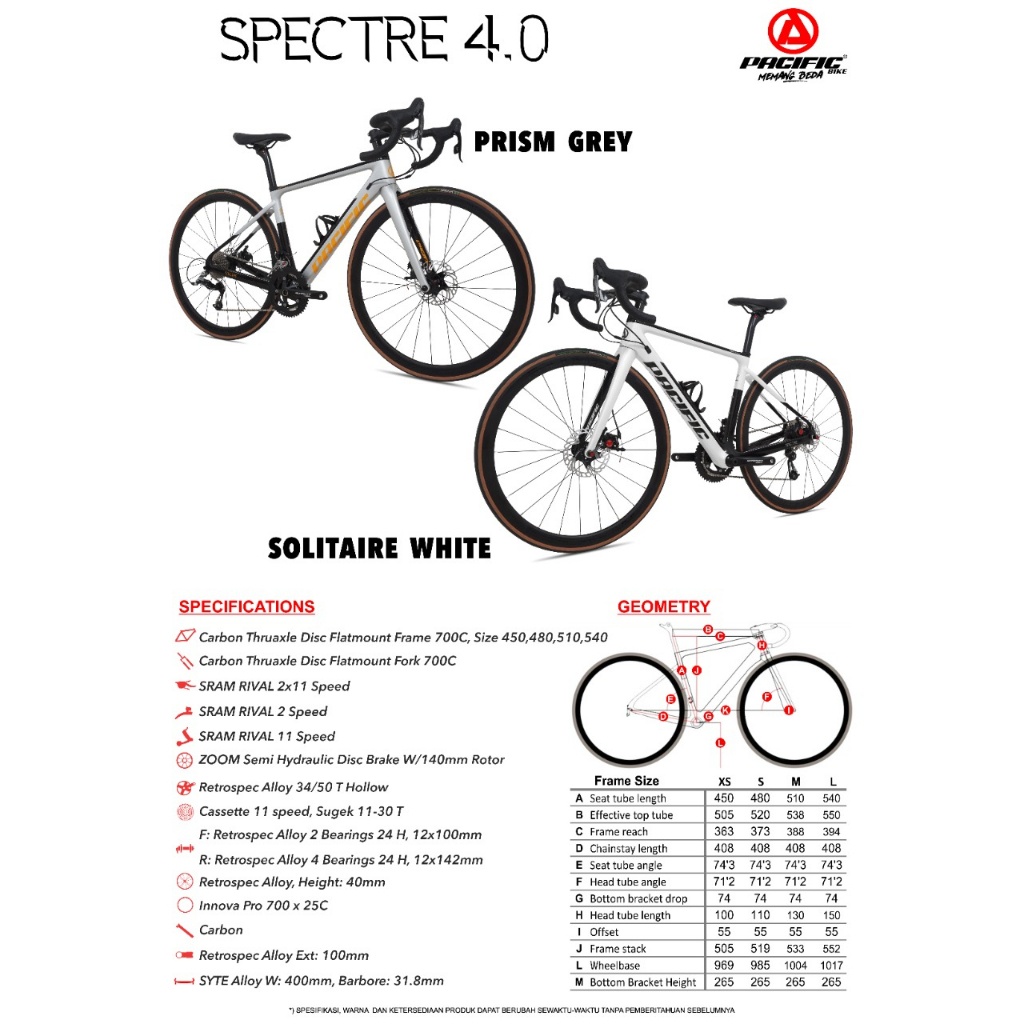 Jual Sepeda Pacific Road Bike Spectre 4.0 / | Shopee Indonesia