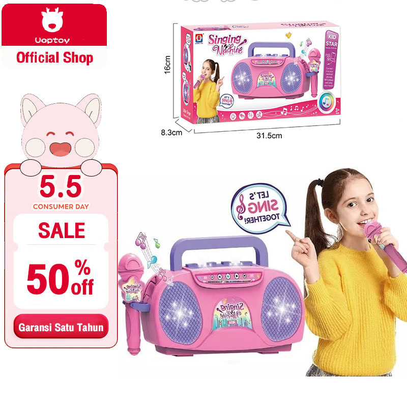 Jual Uoptoy Mainan Anak Mic Karaoke/Singing Machine Little Singer ...