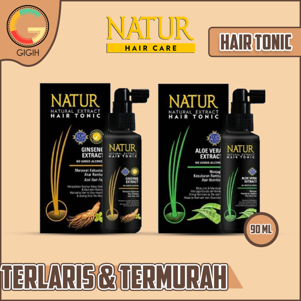 Jual NATUR Natural Extract Hair Tonic Aloe Vera Extract - Gingseng ...