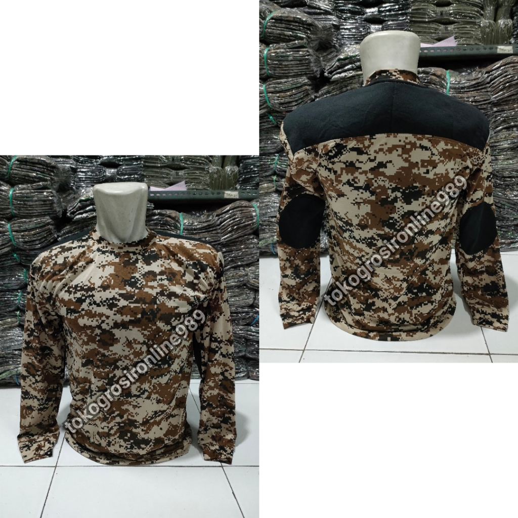 Jual Kaos loreng digital gurun model lengan panjang | Shopee Indonesia