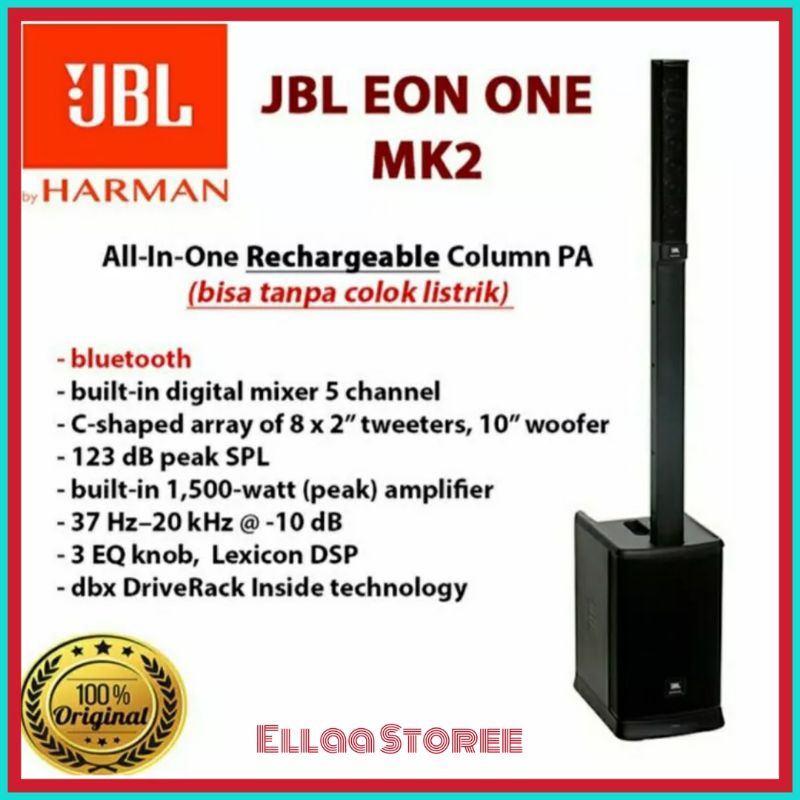 Jual Speaker JBL EON ONE MK2 All-In-One Rechargeable Column PA with ...