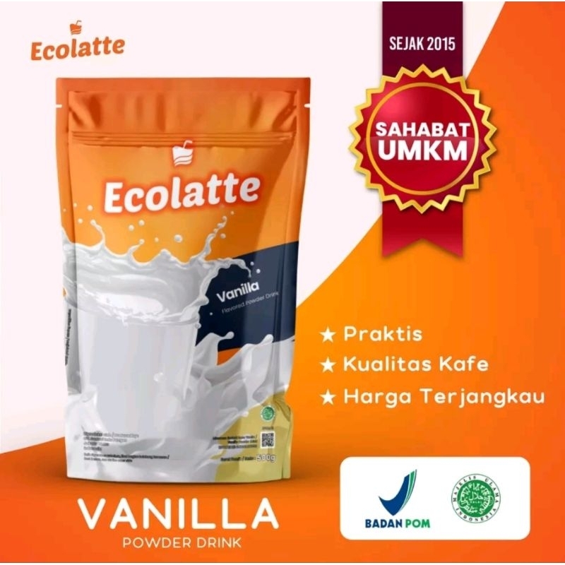 Jual ECOLATTE VANILLA 1kg Bubuk Minuman Rasa Vanilla HALAL & BPOM ...