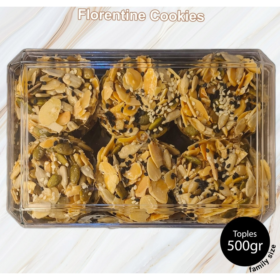 Jual Florentine Cookies - Kue kering - Crispy Mixed Nuts Florenta ...