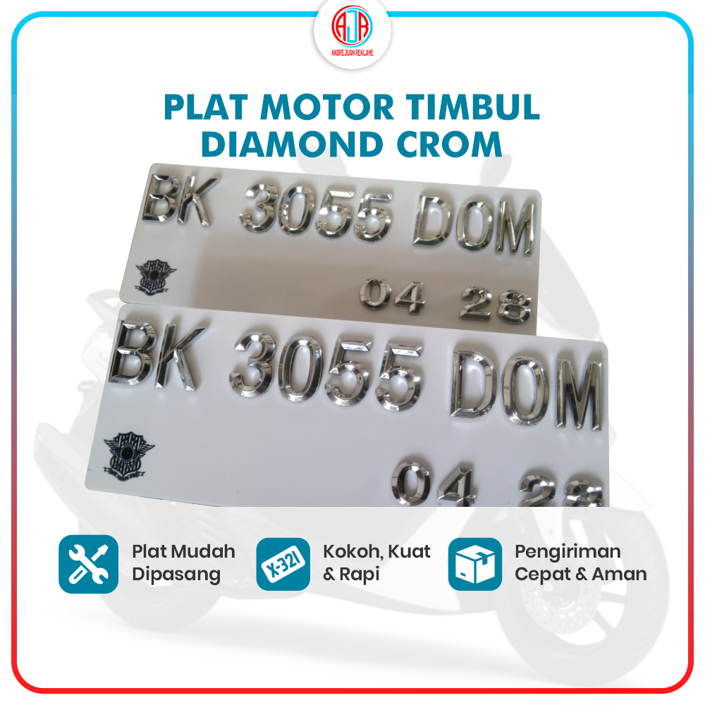 Jual Plat Nomor Motor Diamond Croome | Shopee Indonesia