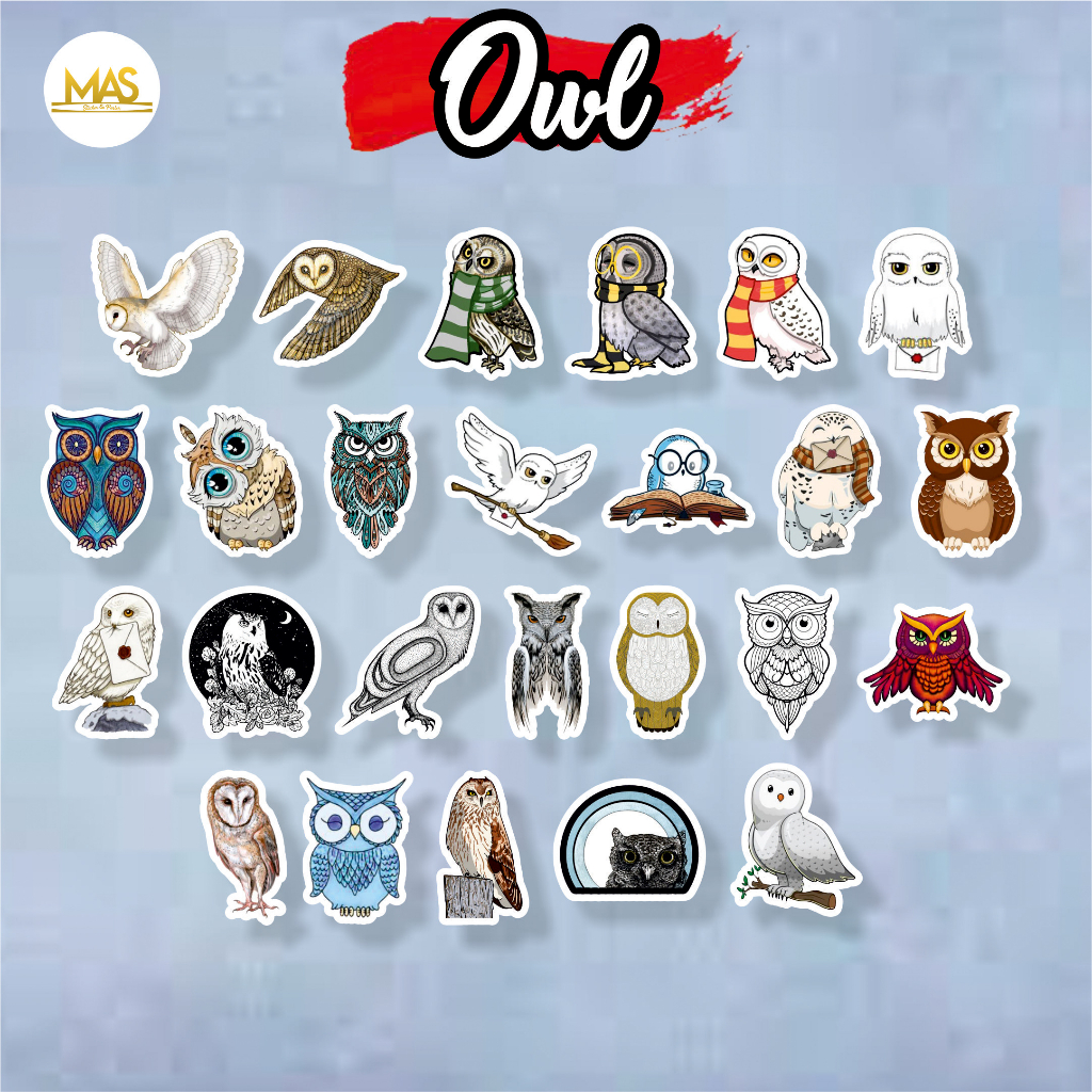 Jual Sticker Aesthetic OWL / Burung Hantu ( scrapbook, coverbook ...