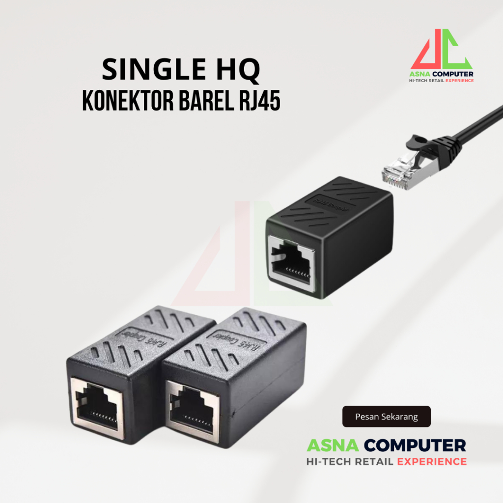 Jual Barel Rj45 Female Sambungan Kabel UTP LAN Jaringan Cat 5 High ...