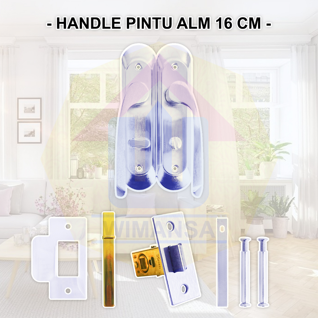 Jual WMS-HANDLE ALM 16 CM - KUNCI PINTU ALUMINIUM | Shopee Indonesia