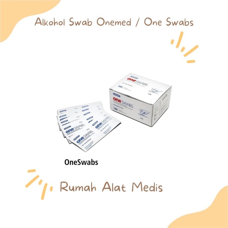 Jual Alkohol Swab Onemed / Oneswab isi 100 Pcs Alcohol Swabs Tisu ...