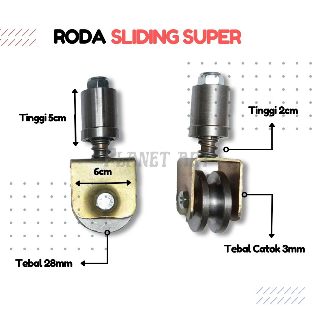 Jual RODA SLIDING PINTU PAGAR GESER 6CM | RODA PAGAR SLIDING AS SUPER ...
