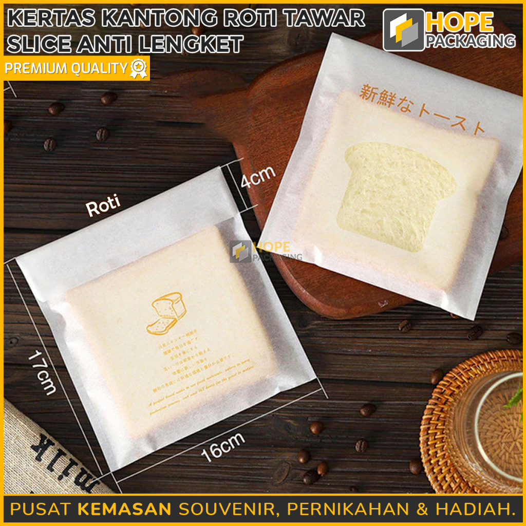 Jual [HARGA/ 5 PCS] Kemasan Roti Tawar / Kertas Kantong Roti Tawar ...