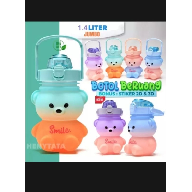 Jual Botol Viral Panda 1200ml free stiker 3D+2D Super Original | Shopee ...