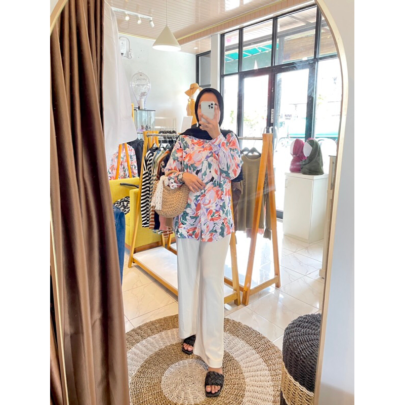 Jual kemeja bunga(11090) | Shopee Indonesia