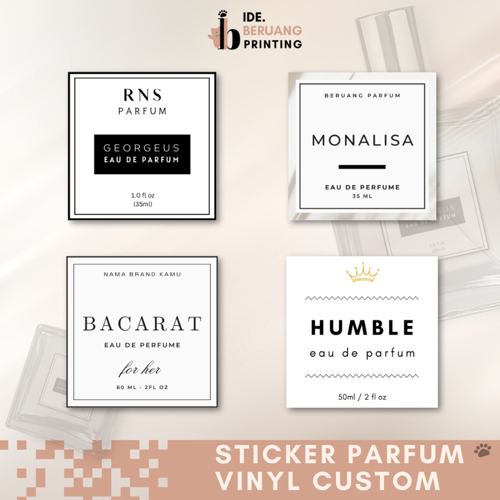 Jual Sticker Label Parfum / Perfume / Parfume / Sticker Box Parfum ...