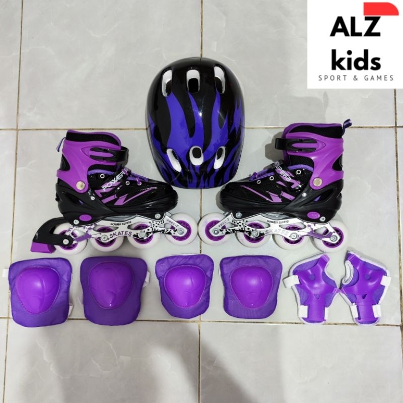 Jual Sepatu Roda Fullset Lengkap Dekker+Helm / Inline Skate Model BAJAJ ...