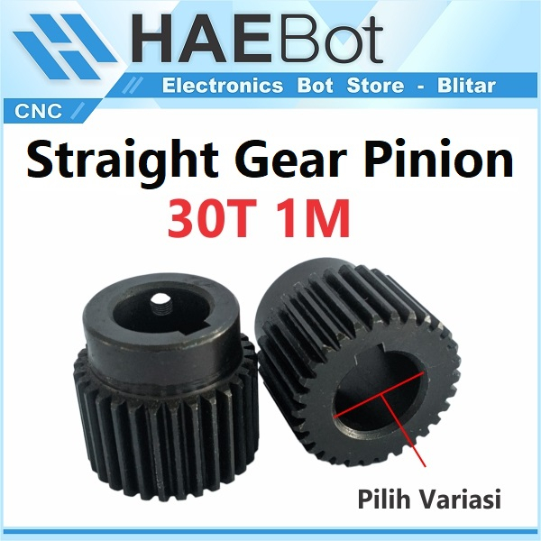 Jual [HAEBOT] Straight Rack Gear Pinion Rackgear 30T 1M Bore 14mm 16mm ...