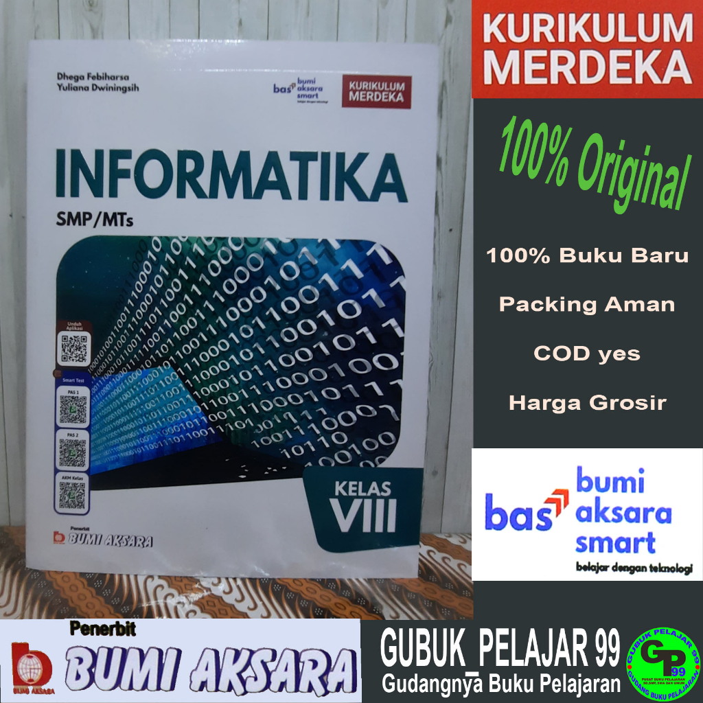 Jual Buku Siswa INFORMATIKA Kelas 8 Untuk SMP/MTs KURIKULUM MERDEKA Penerbit Bumi Aksara ...