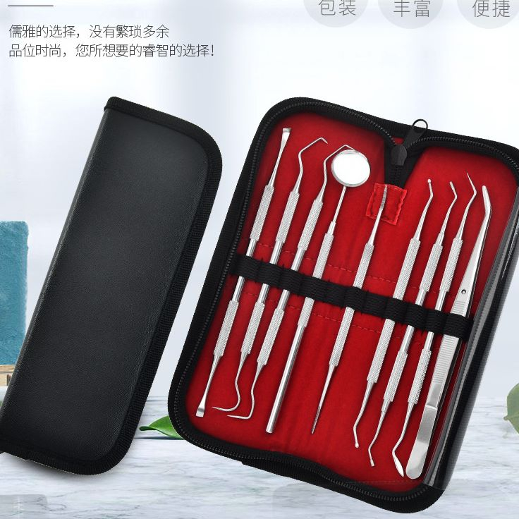 Jual Dental Kit 9 in 1 Stainless Diagnostic Diagnostik Instrument Kit ...