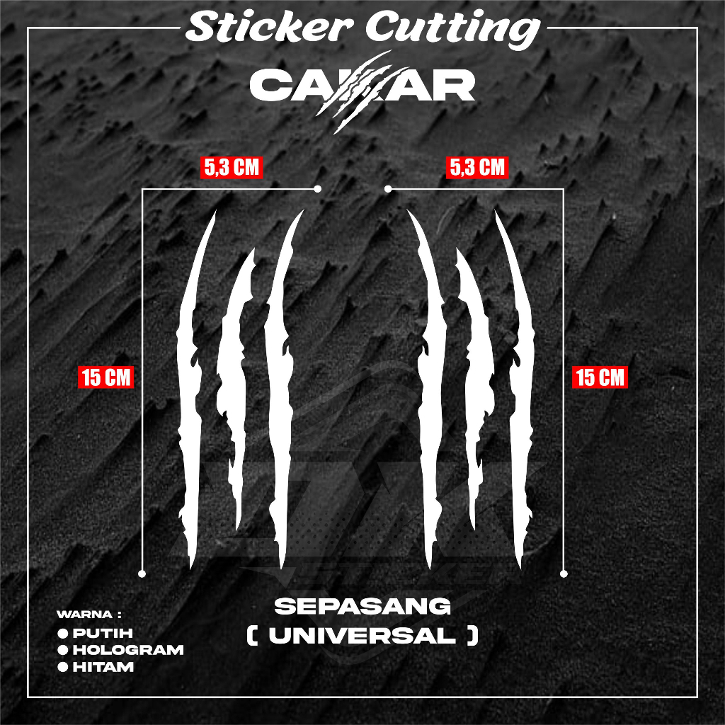 Jual STICKER CUTTING CAKAR MOTOR / MOBIL ( 15 CM ) | Shopee Indonesia