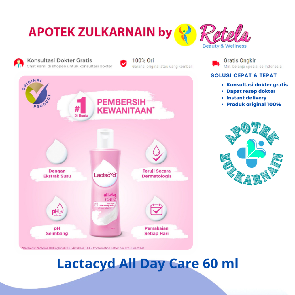 Jual LACTACYD ALL DAY CARE 60ML | Shopee Indonesia