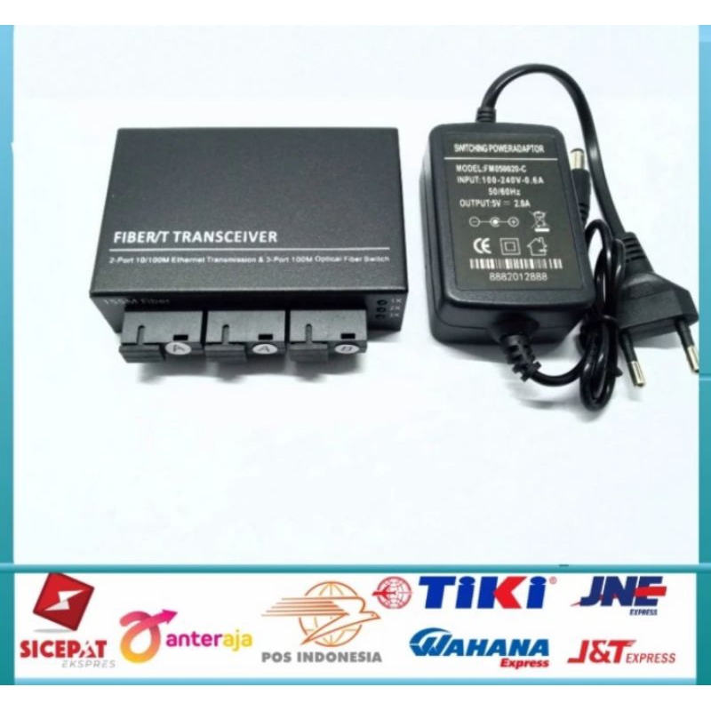 Jual MEDIA CONVERTER FIBER OPTIC 3 FO 2 LAN 10/100 BASE SWITCH FIBER OPTIC | Shopee Indonesia