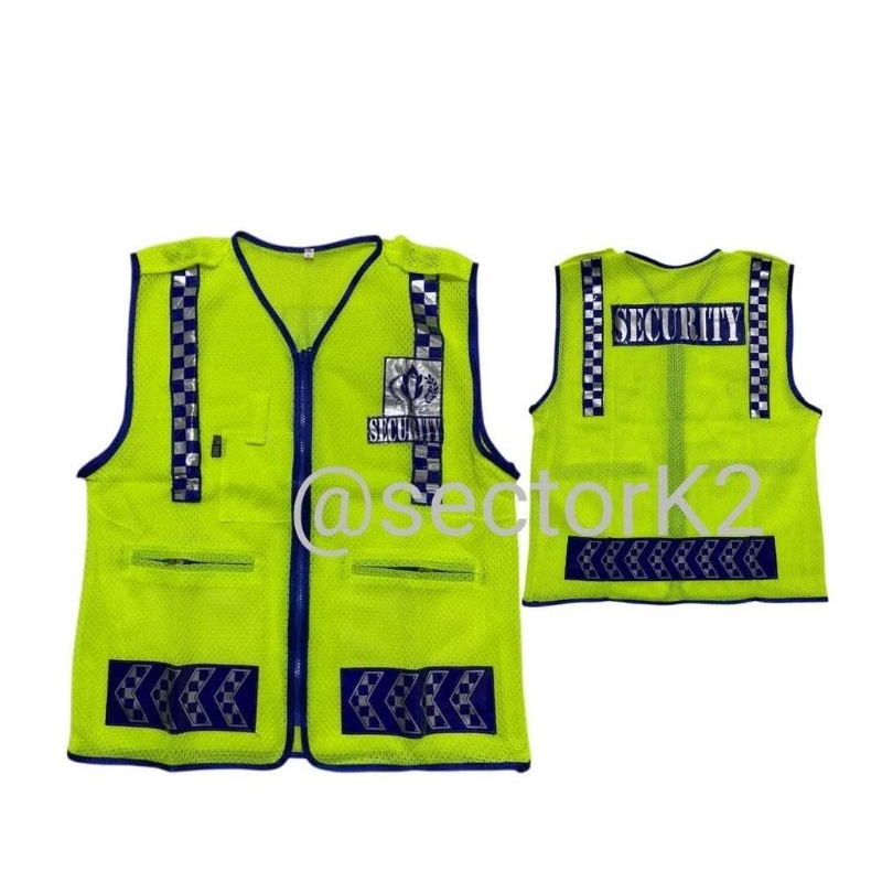 Jual Rompi Security Kuning-Biru Saku Tiga | Shopee Indonesia