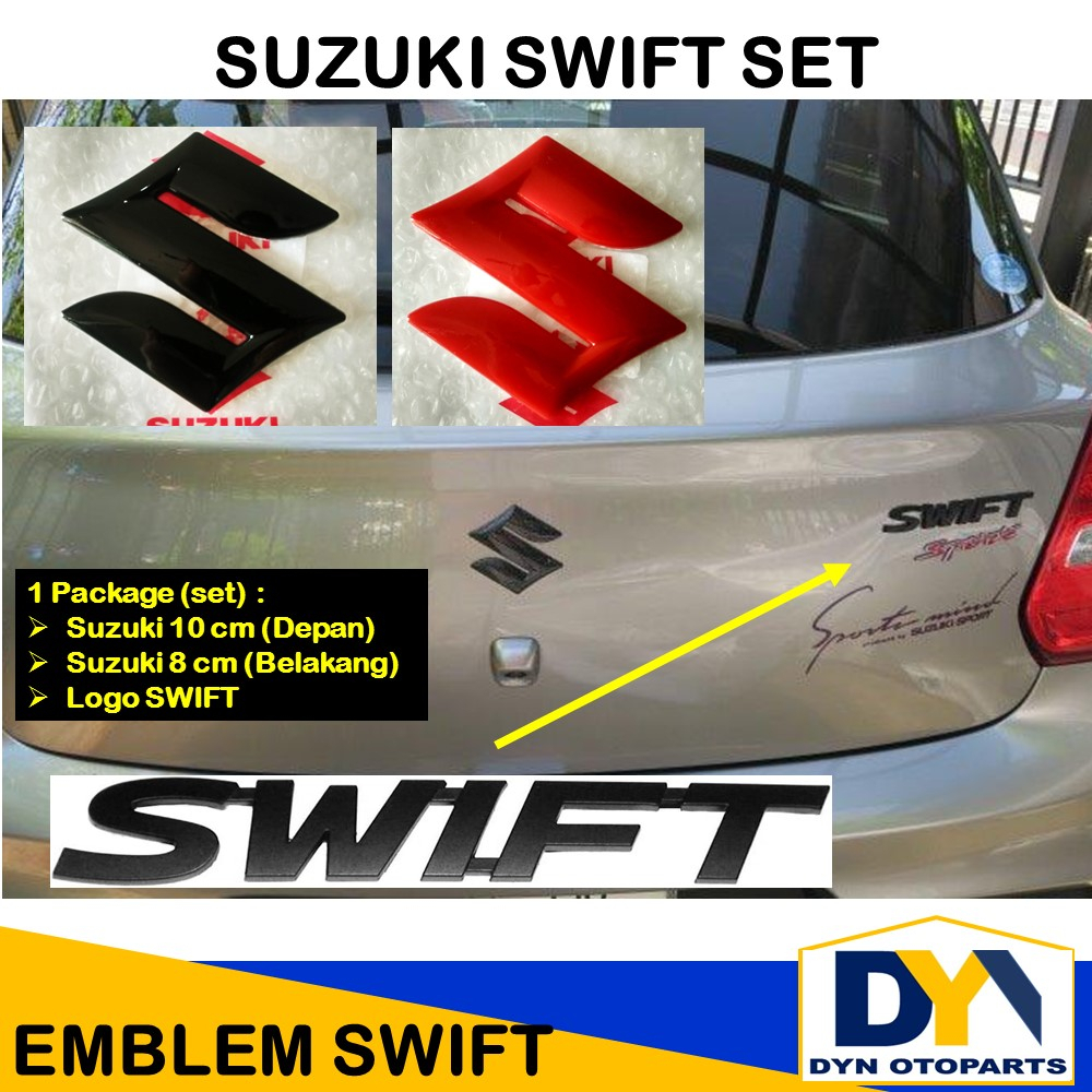 Jual DYN09- EMBLEM SUZUKI SWIFT SET, SUZUKI 10CM,SUZUKI 8CM, LOGO ...