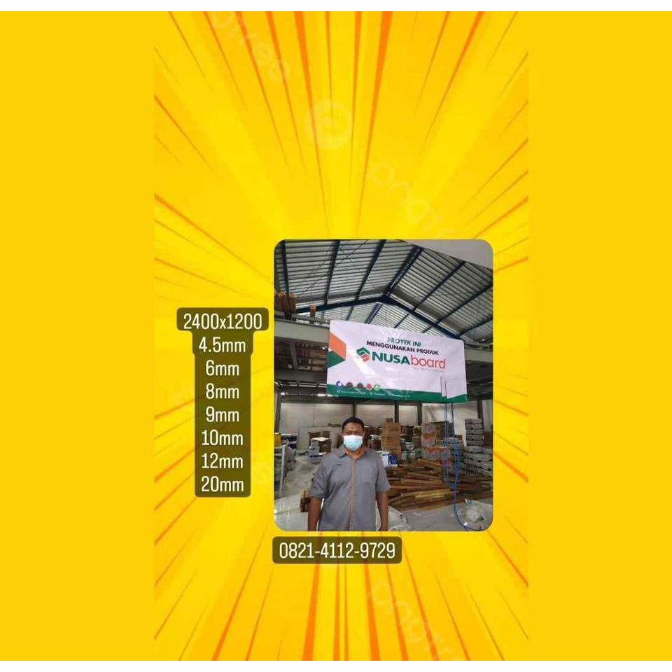 Jual 8 mm Kalsipart kalsiboard nusaboard plafon partisi ceiling grc ...