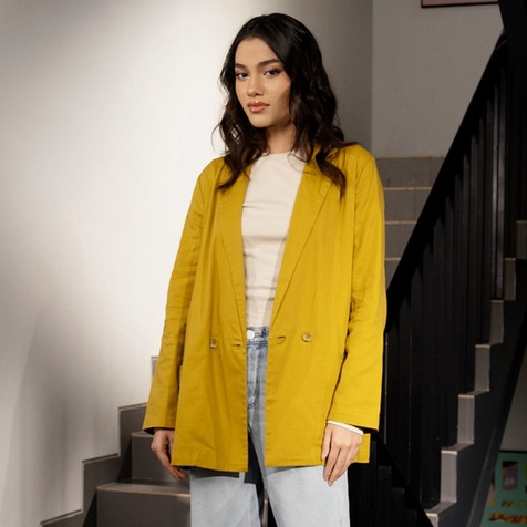 Jual Greenlight Women Basic Blazer outer Wanita Baju Atasan Cewek ...