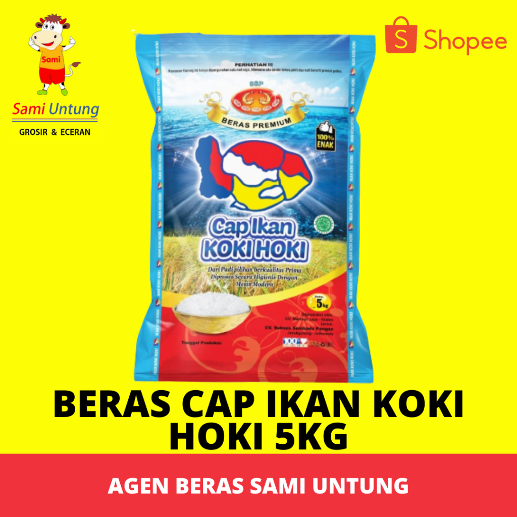 Jual BERAS CAP IKAN KOKI HOKI 5KG | Shopee Indonesia