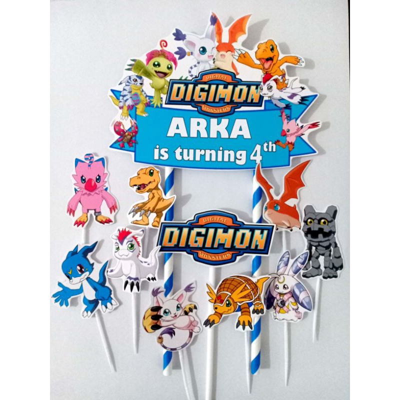 Jual TOPPER CAKE GAMBAR DIGIMON BISA CUSTOM BISA NAMA | Shopee Indonesia
