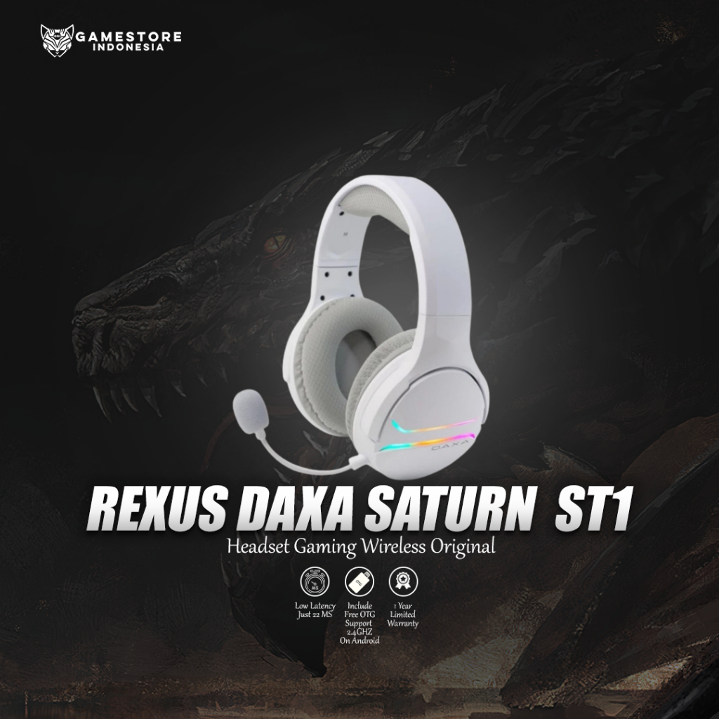 Jual Rexus Headset Gaming Wireless Daxa Saturn ST1 - ORIGINAL | Shopee ...