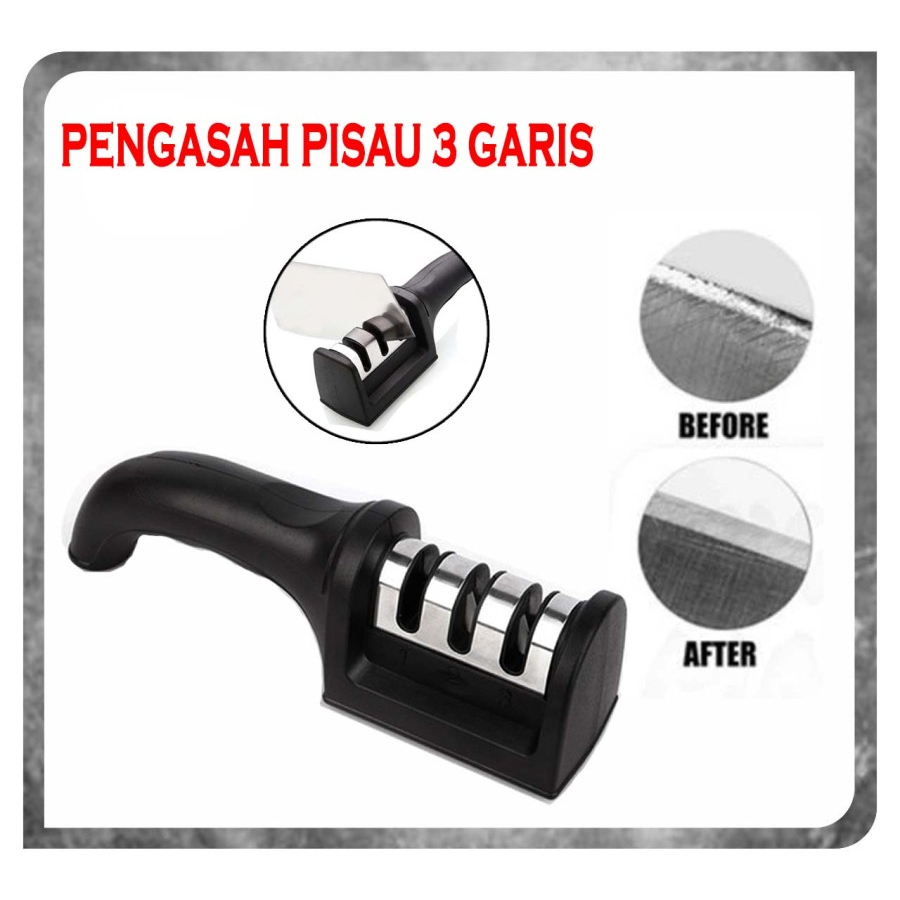 Jual Asahan Pisau Gunting Manual 3 Step Knife Sharpener Pengasah Pisau ...